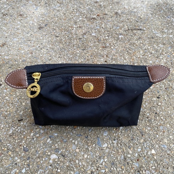 Longchamp | Bags | Longchamp Le Pliage Mini Nylon Coin Pouch Black ...